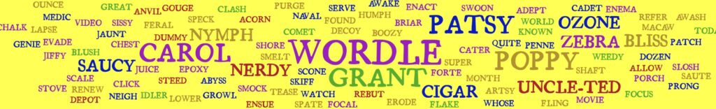 Past Wordle Words – Block List, Alphabetical – No Spoiler. – fiveforks ...